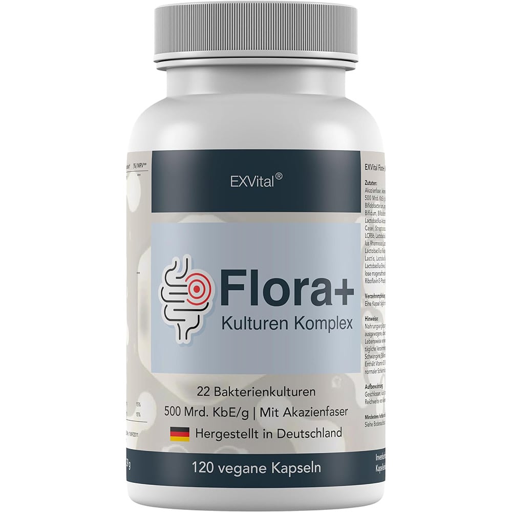 Flora+ Kulturen Komplex mit 500 Mrd. KBE/g - 22 Bakterienkulture EXVital
