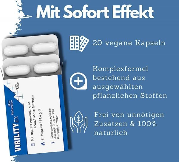 Virility EX © - 600mg aktiv Formel - für den Mann